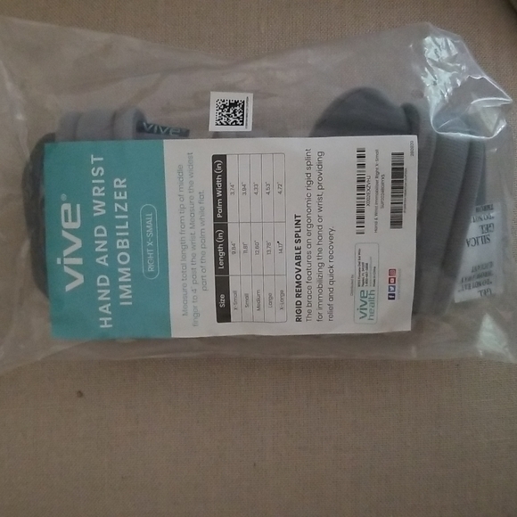 Vive | Other | Vive Hand And Wrist Immobilizer Right Xs | Poshmark